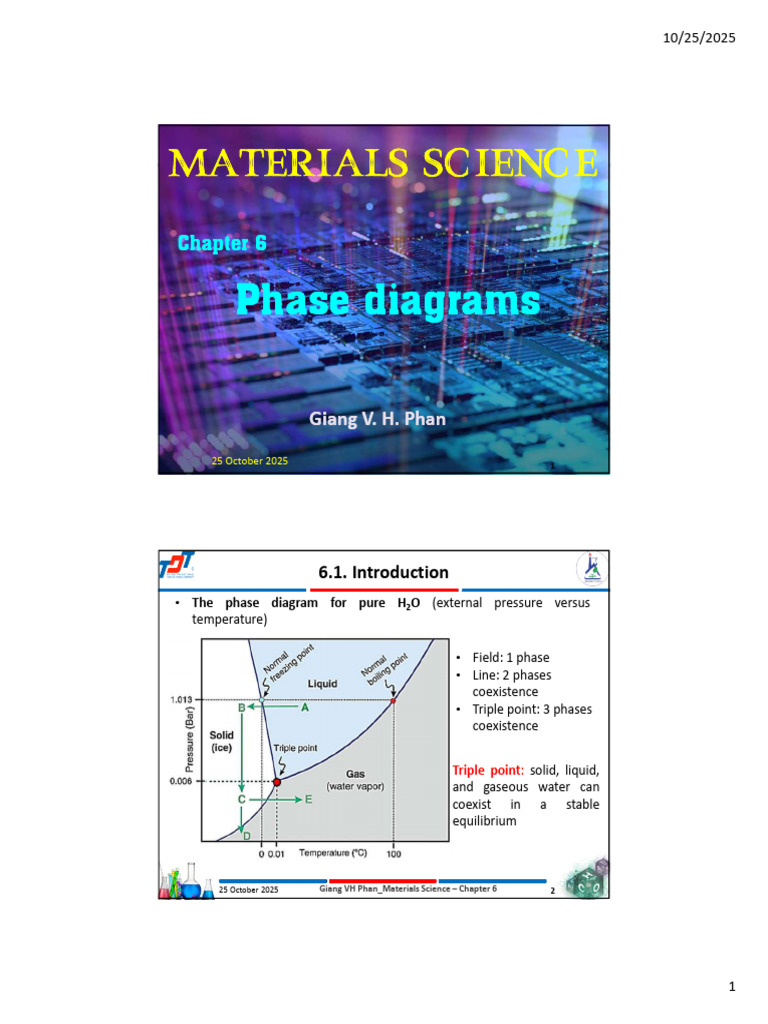 Chapter 6 - Phase Diagram | PDF | Phase (Matter) | Phase Rule