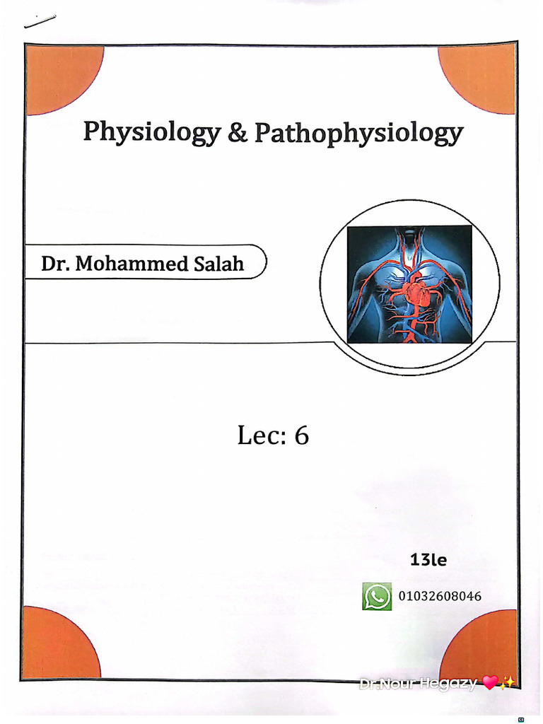 Lec 6 Physiology Course | PDF