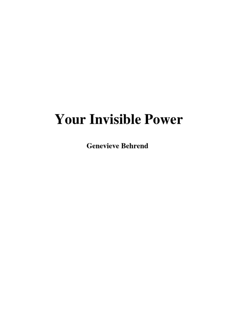 Unlocking Your Invisible Power | PDF | Matter | Mind