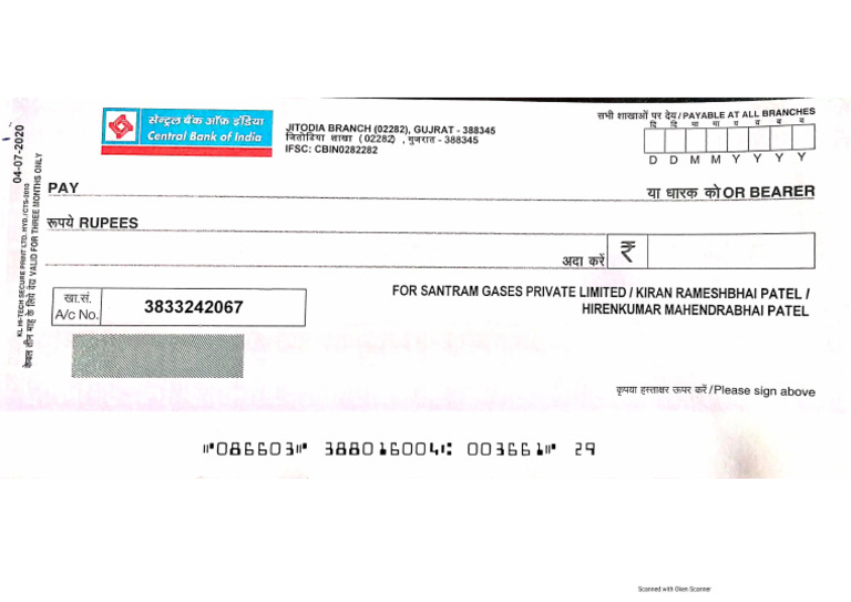 Bank Cheque Book | PDF