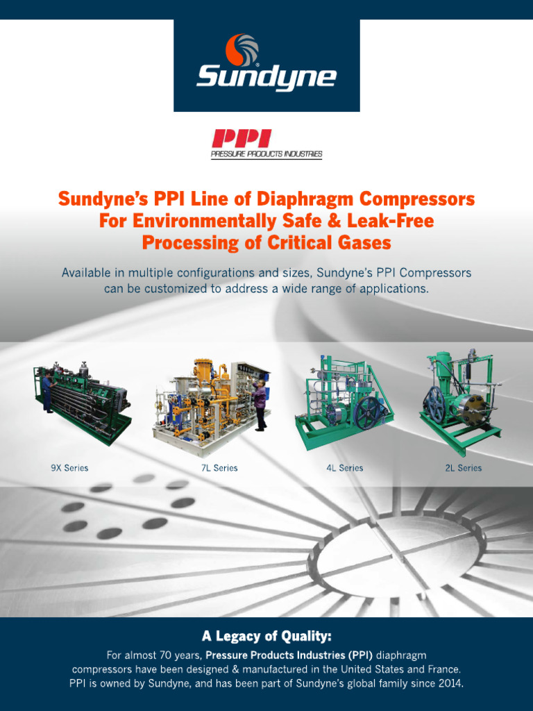 Sundyne PPI Diaphragm Compressors Brochure - 2022 | PDF | Horsepower ...