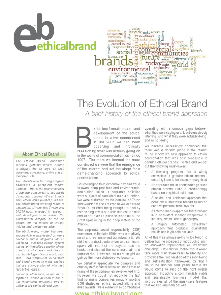 Evolution of Ethical Brand | PDF | Brand | Corporate Social Responsibility