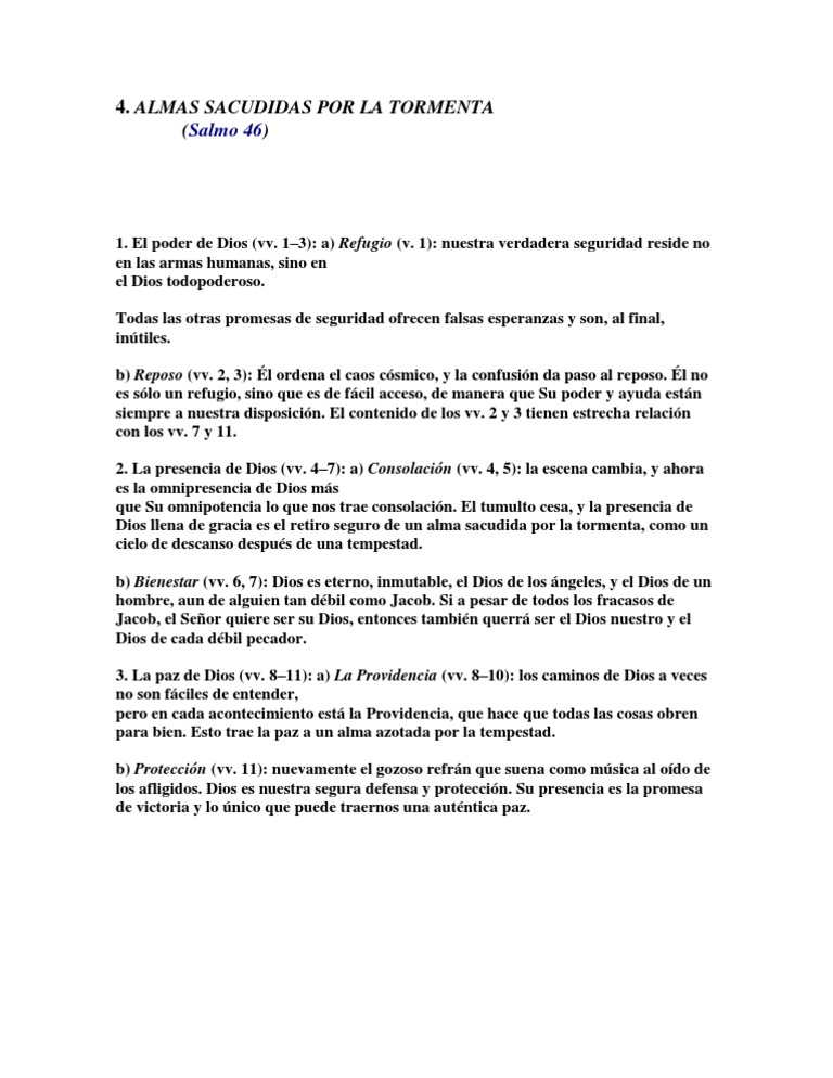 Salmo 46: 4. Almas Sacudidas Por La Tormenta | PDF