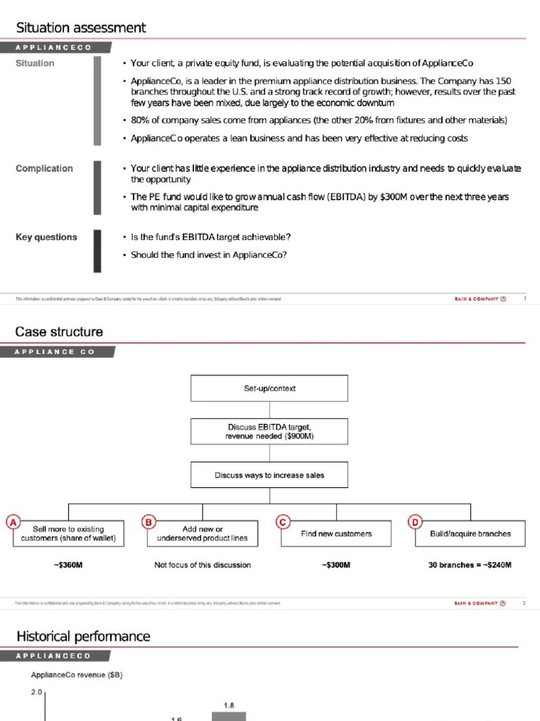 Bain & Company - Appliance Co | PDF