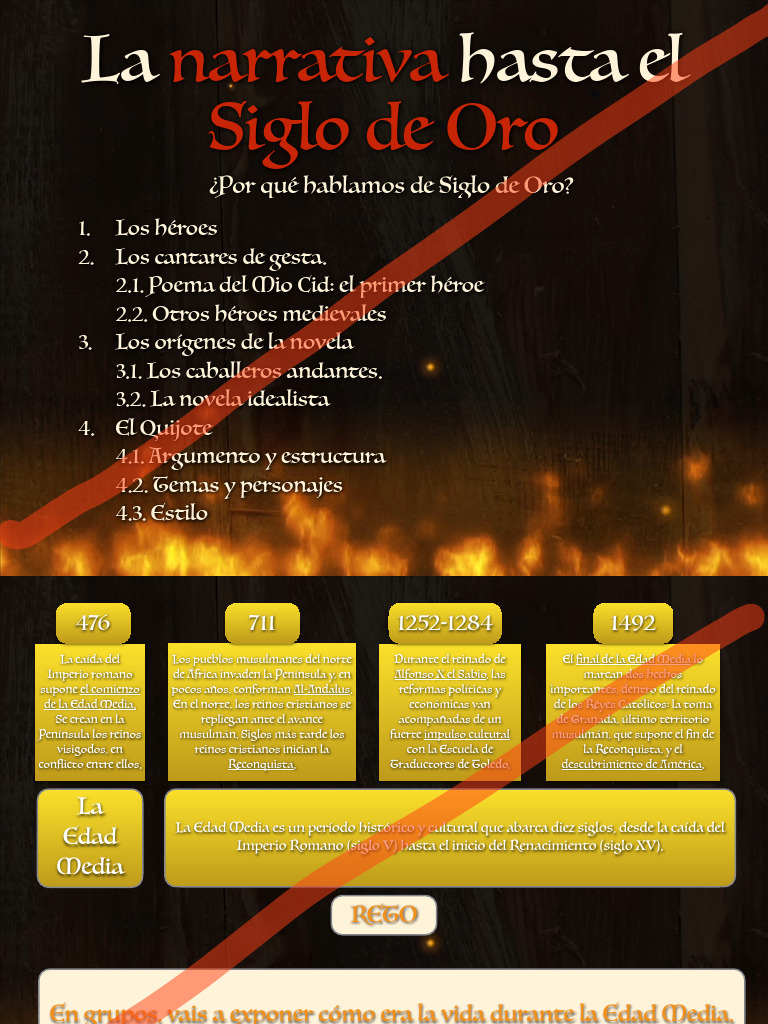 La Narrativa Hasta El Siglo de Oro | PDF