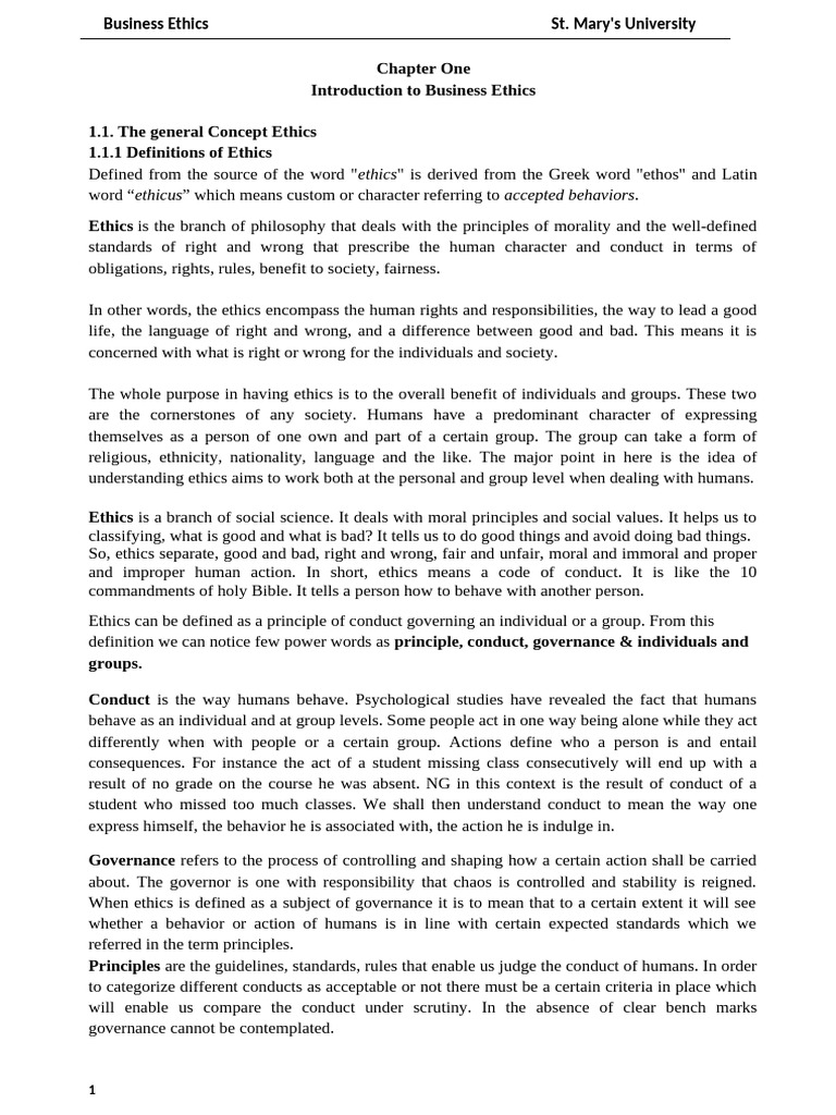 Introduction to Business Ethics Concepts | PDF | Morality | Business Ethics