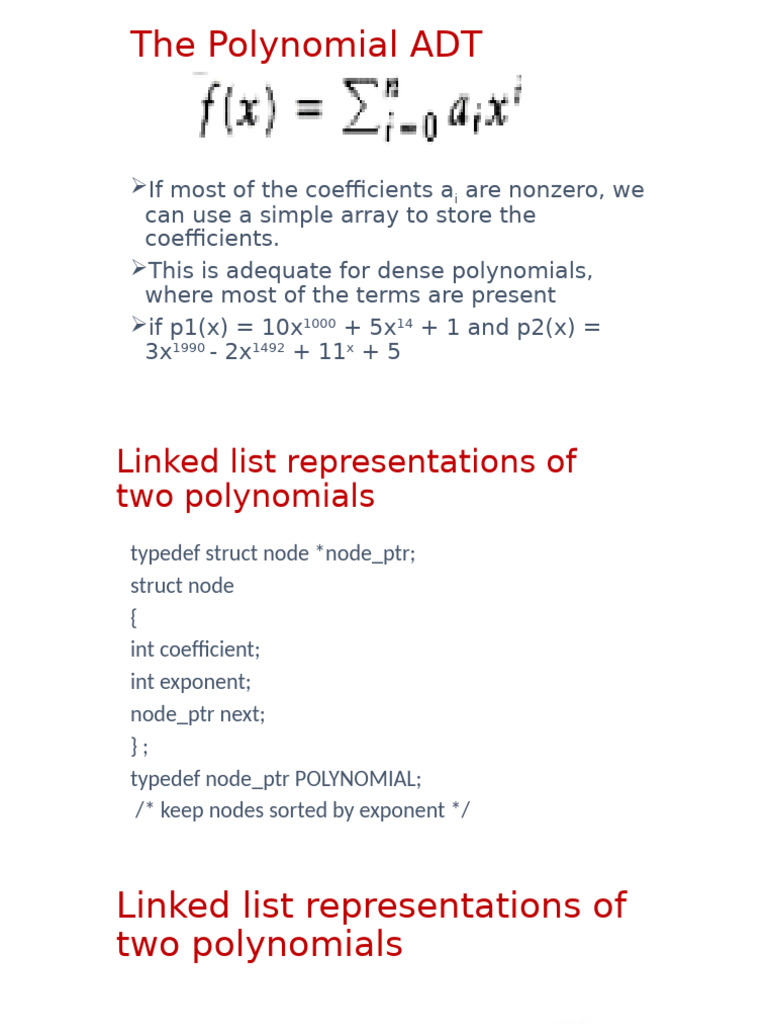 Polynomial Addition | PDF