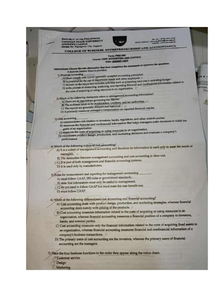 Prelim Midterm Cost Acc | PDF