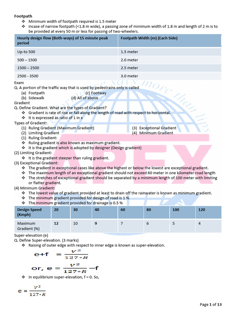 Footpath and Road Design Guidelines | PDF | Road Surface | Road
