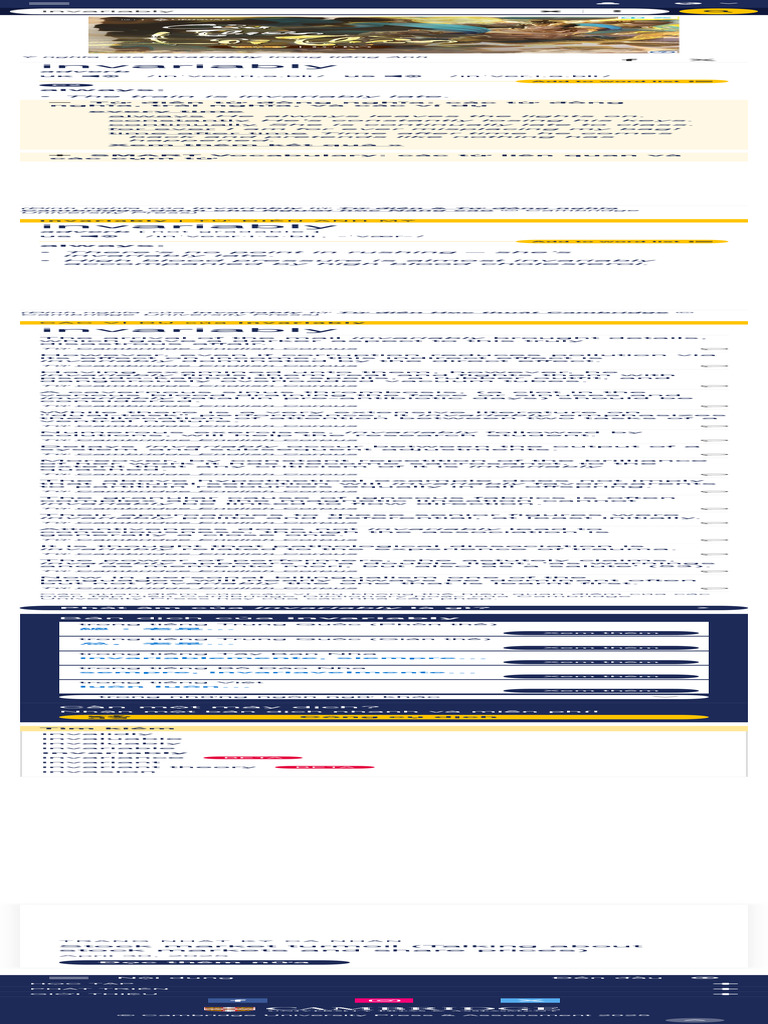 INVARIABLY Định Nghĩa Trong Từ Điển Tiếng Anh Cambridge | PDF