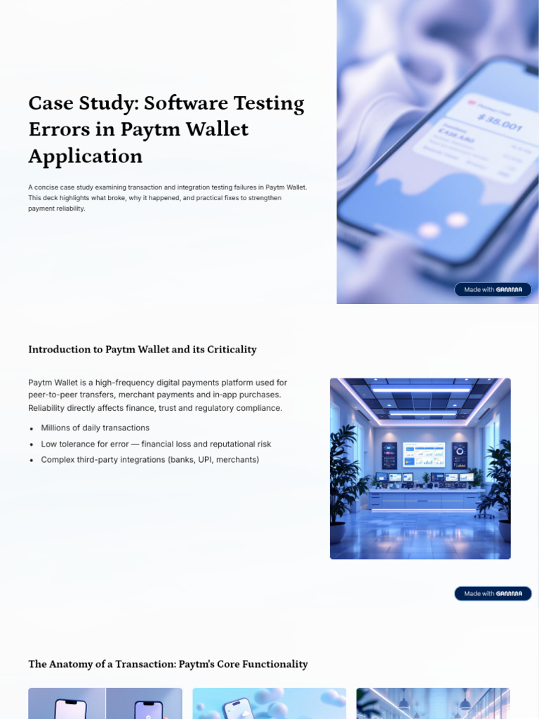 Paytm Wallet Testing Failures Analysis | PDF | Software Testing ...