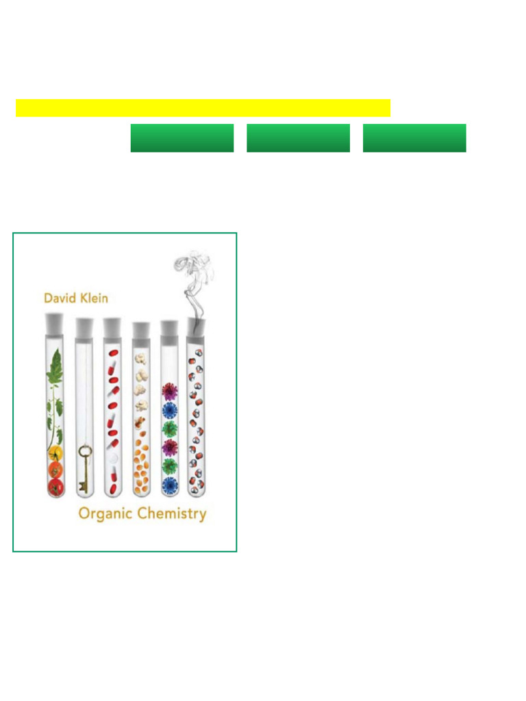 Organic Chemistry by David R. Klein online reading | PDF