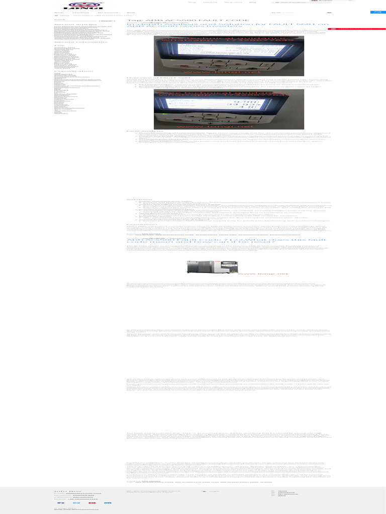 ABB ACS580 Fault 5681 Analysis Guide | PDF | Power Supply | Electronics