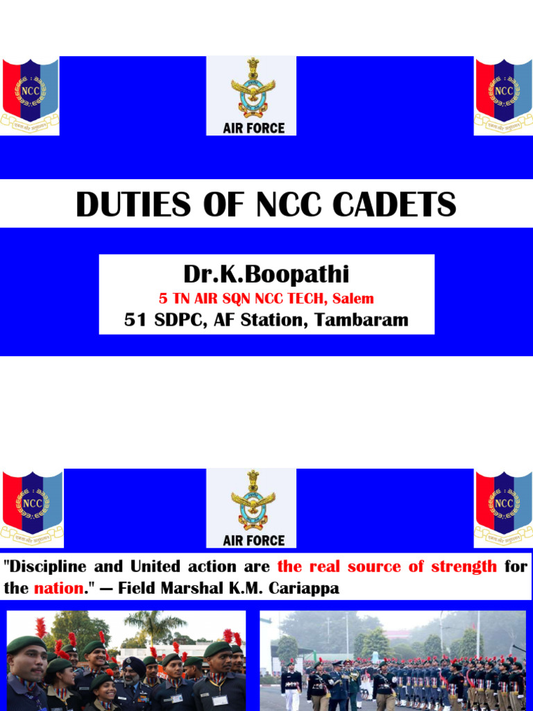 Duties of NCC Cadets | PDF
