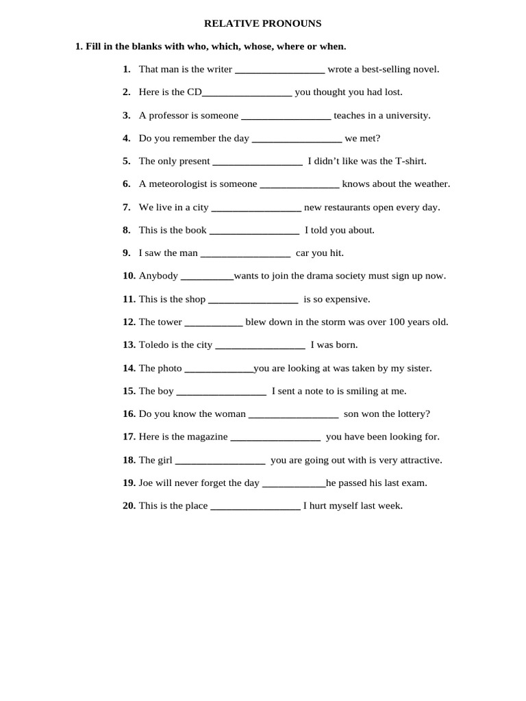 01 Activity Pronouns 1 | PDF