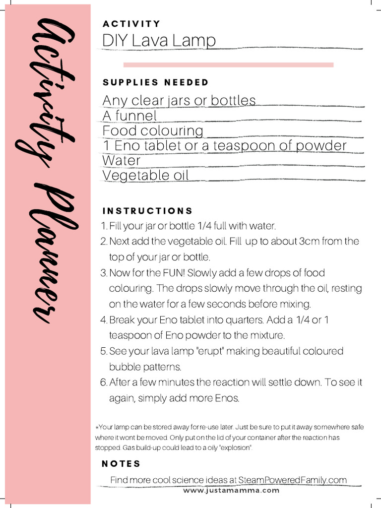 How to Make a Lava Lamp | PDF