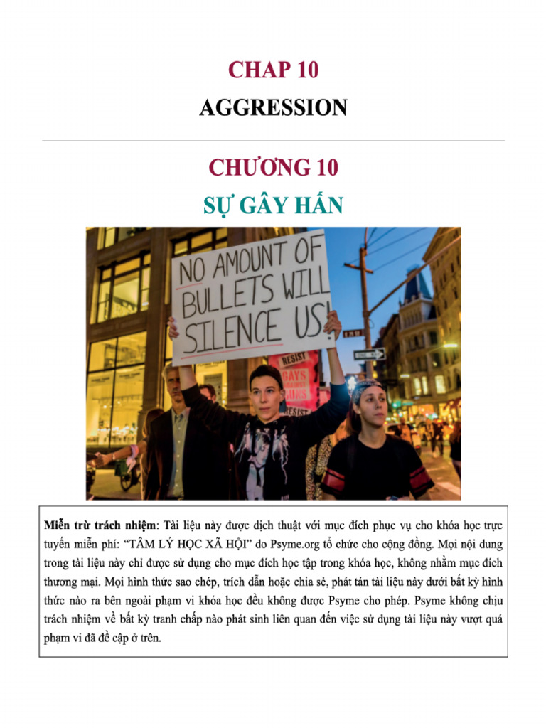 (Gửi HV) Chap 10_ Aggression.docx - Google Tài liệu | PDF