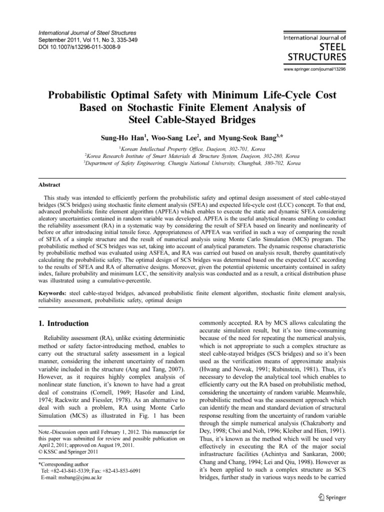 Han Et Al. - 2011 - Probabilistic Optimal Safety With Minimum Life ...