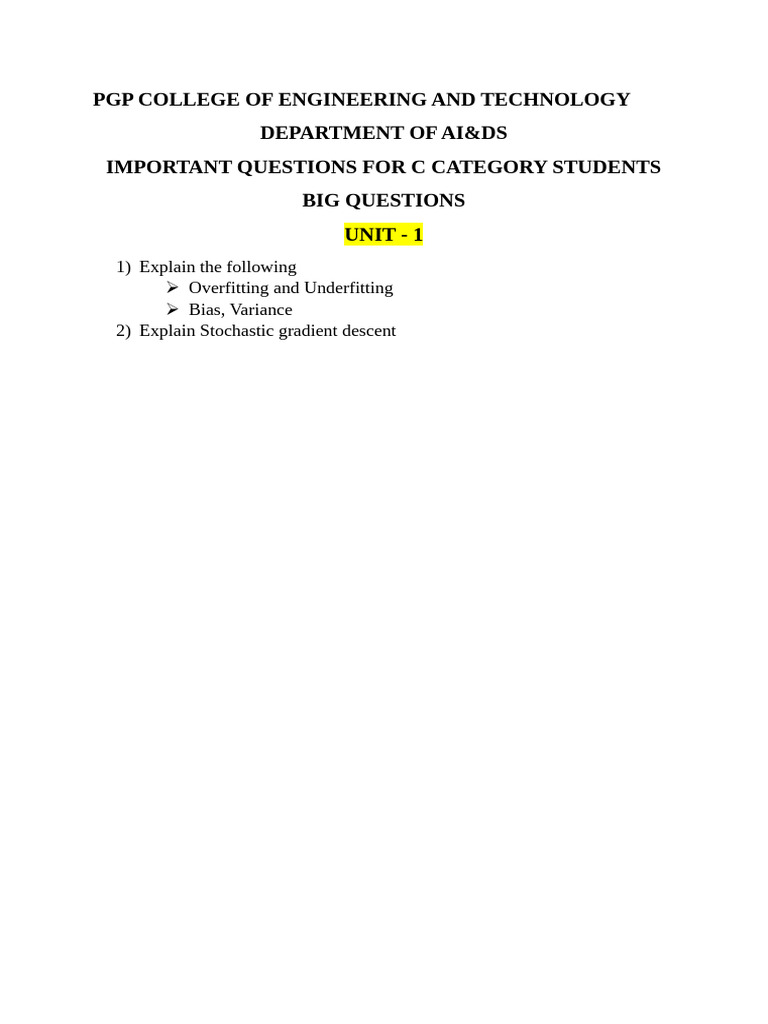 Important Question | PDF