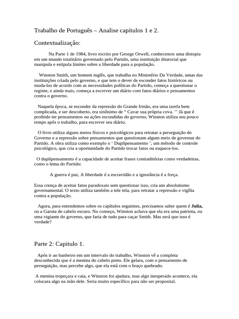 Analise Critica Cap 1 e 2 (1) | PDF