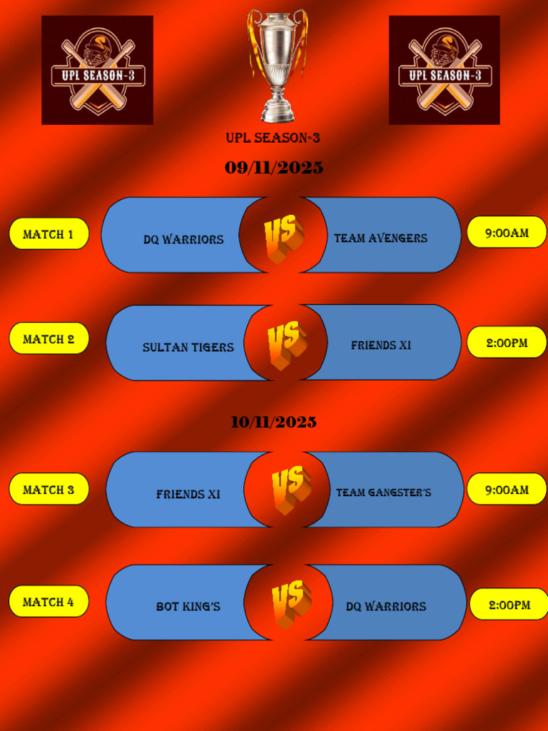 Upl Schedule New | PDF