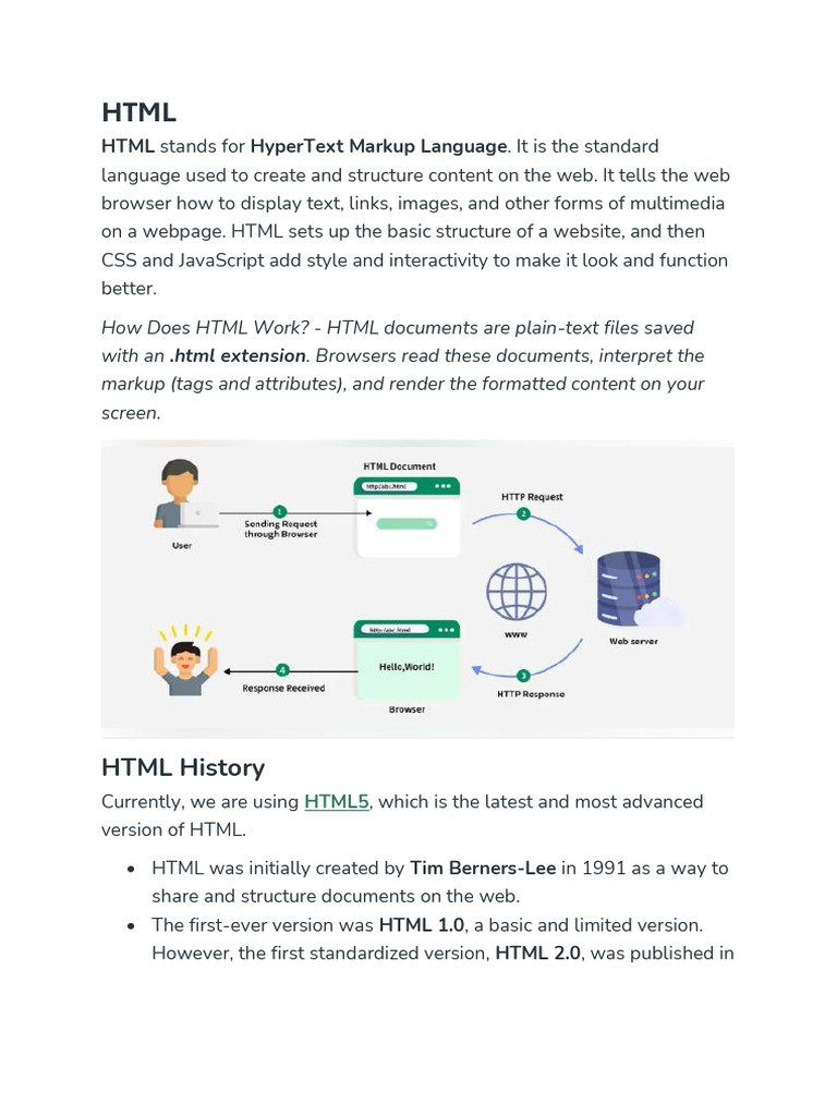 HTML Part 1 | PDF | Html | World Wide Web