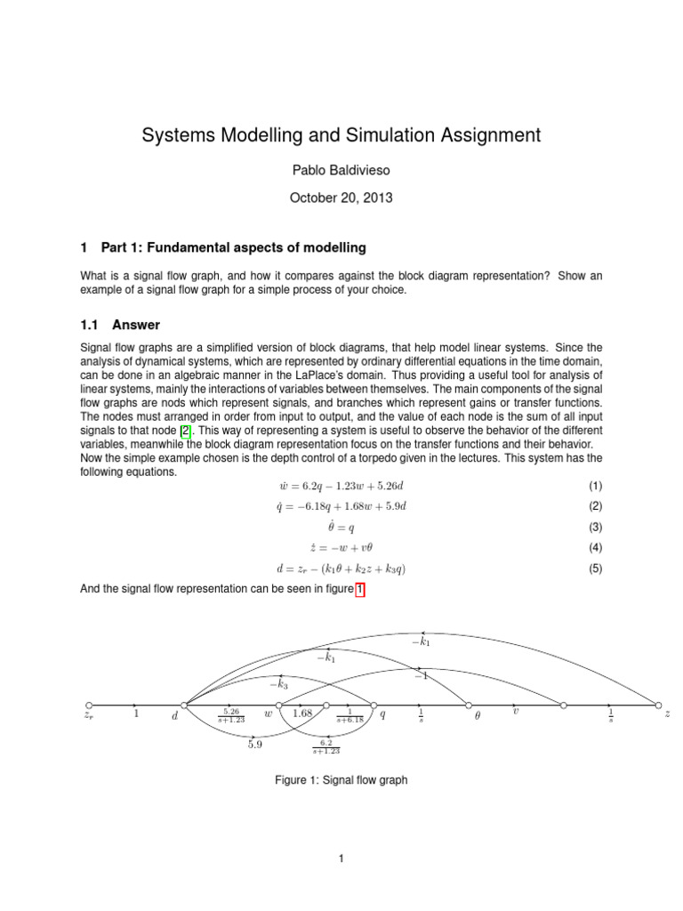 Systems Modelling and Simulation Assignm | PDF | Torque | Force