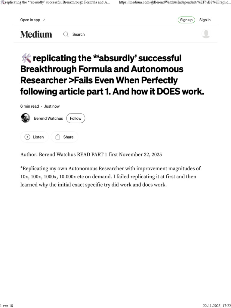 ?️replicating the _‘absurdly’ successful Breakthrough Formula and ...