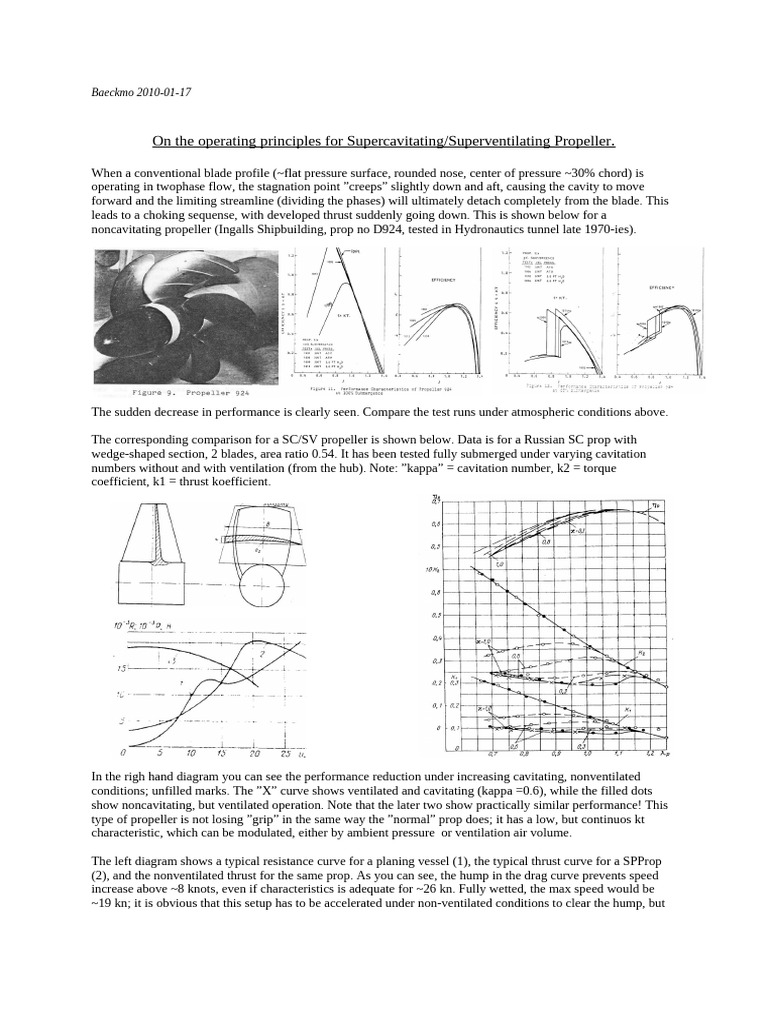 On The Operating Principles For Supercavitating | PDF