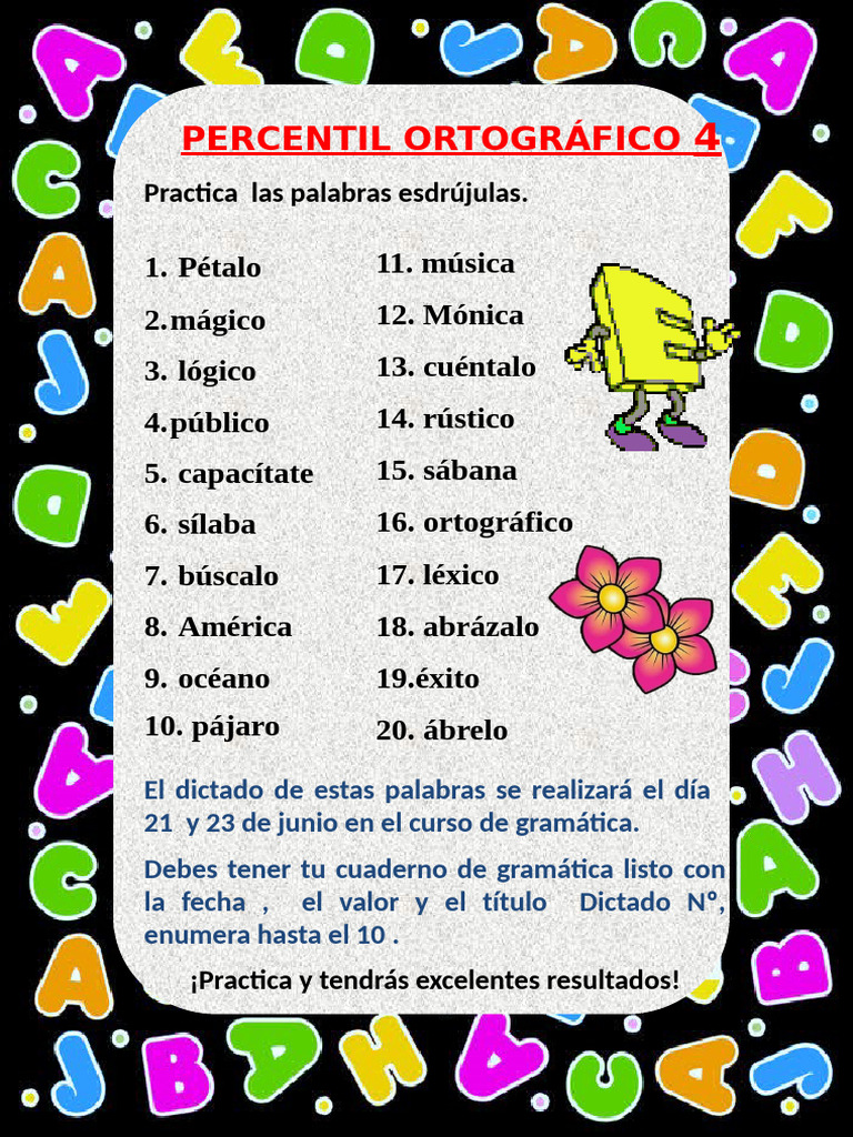 Práctica de Palabras Esdrújulas | PDF