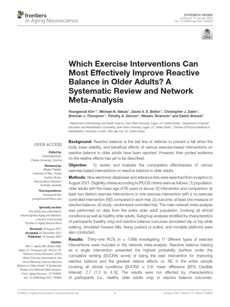 001 | PDF | Balance (Ability) | Meta Analysis