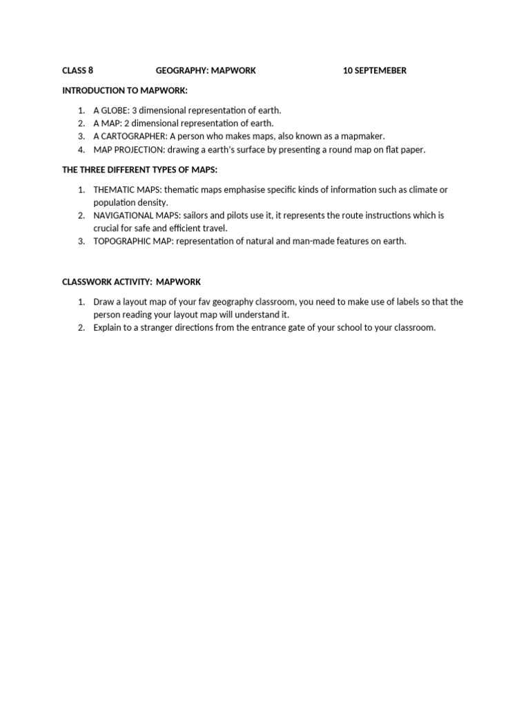 Mapwork Intro Y8 Pdf