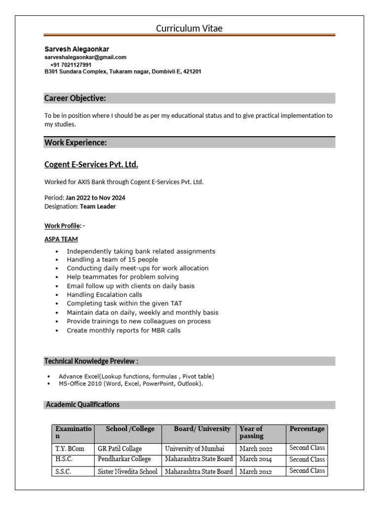 Sarvesh C.V..docx 1 | PDF