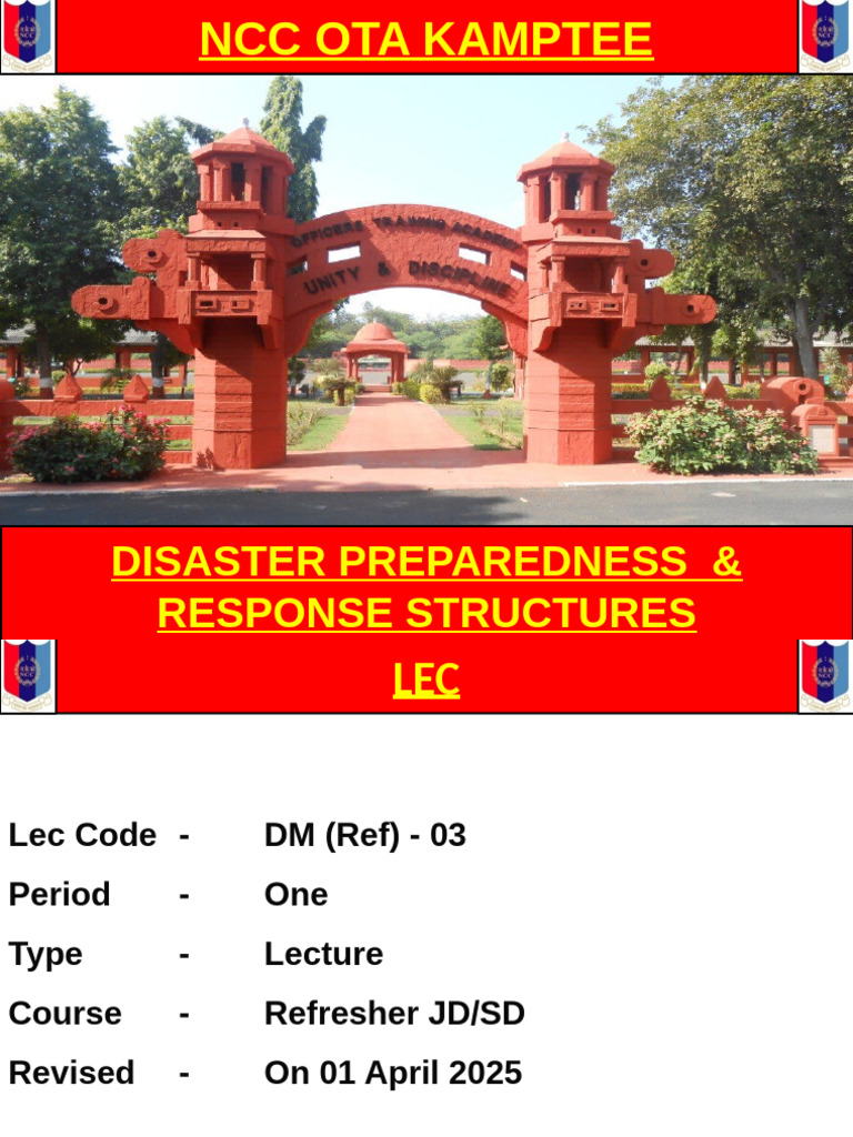 DM (Ref) - 03 - Disaster Preparedness & Response Structure | PDF ...