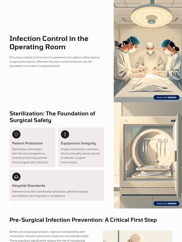 Infection Control in The Operating Room | PDF | Sterilization ...