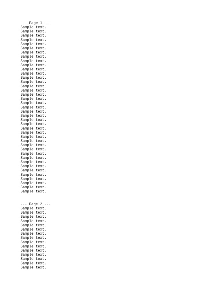 Sample Text Overview Document | PDF