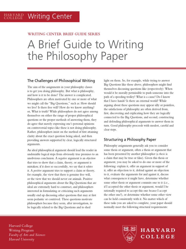 Guide to Writing Philosophy Papers | PDF | Argument | Ambiguity