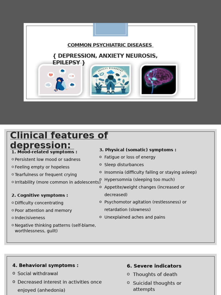 Overview of Depression, Anxiety, and Epilepsy | PDF | Anxiety | Major ...