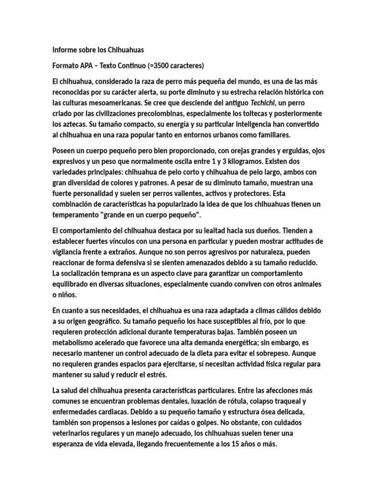 Chiwawa | PDF | Perros