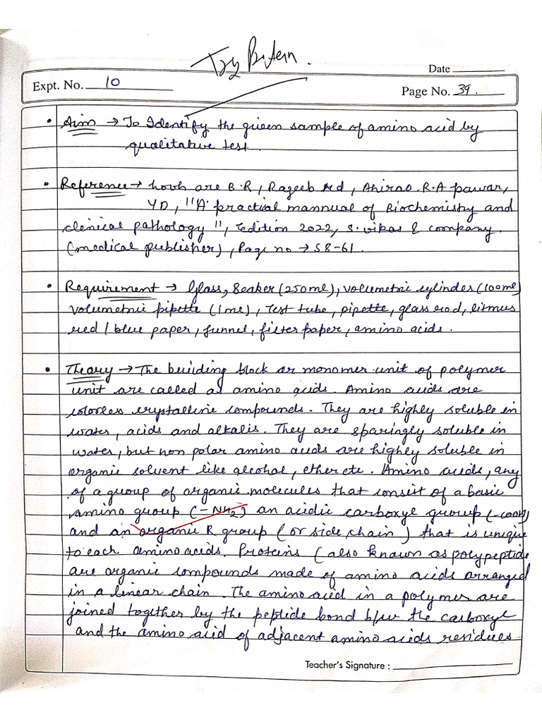 Bio Chem Exp 11 | PDF