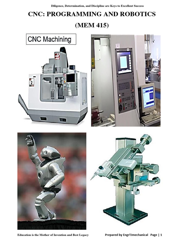 CNC Programming and Robotics Guide | PDF | 3 D Printing | Machining