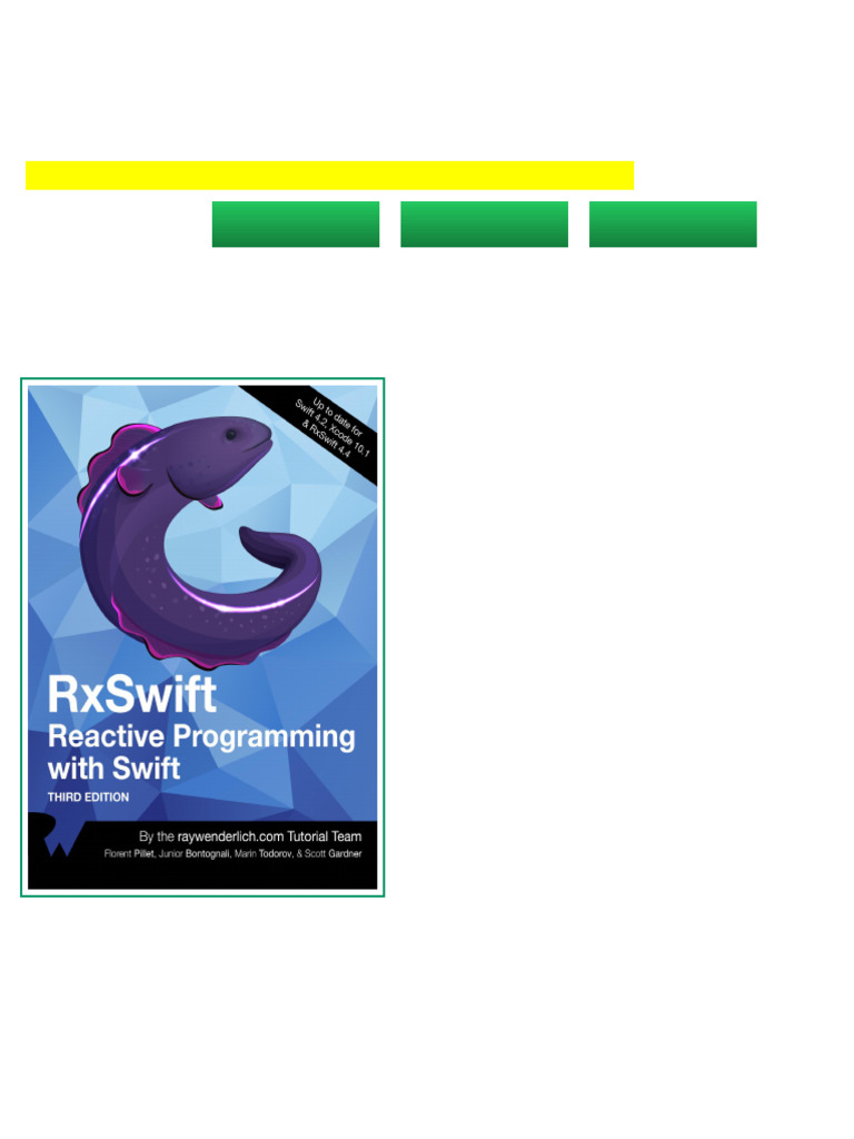RxSwift Reactive Programming with Swift 3rd Edition online version | PDF