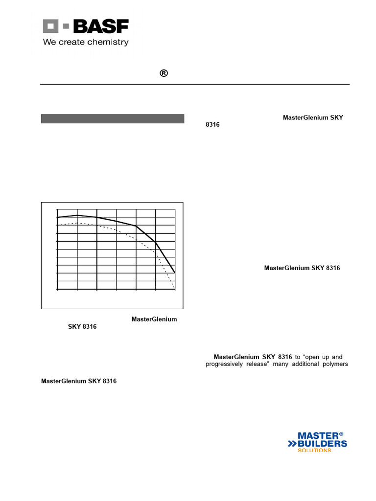 Basf Masterglenium Sky 8316 Tds | PDF | Concrete | Cement