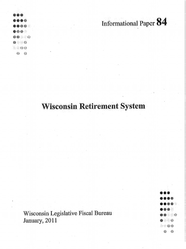 Wisconsin Retirement System: Informational Paper | Download Free PDF ...