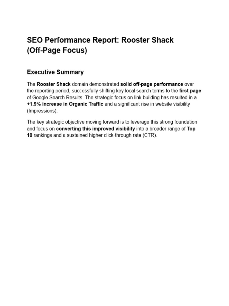 Rooster Shack OFF-Page Prformance. | PDF | Search Engine Optimization ...