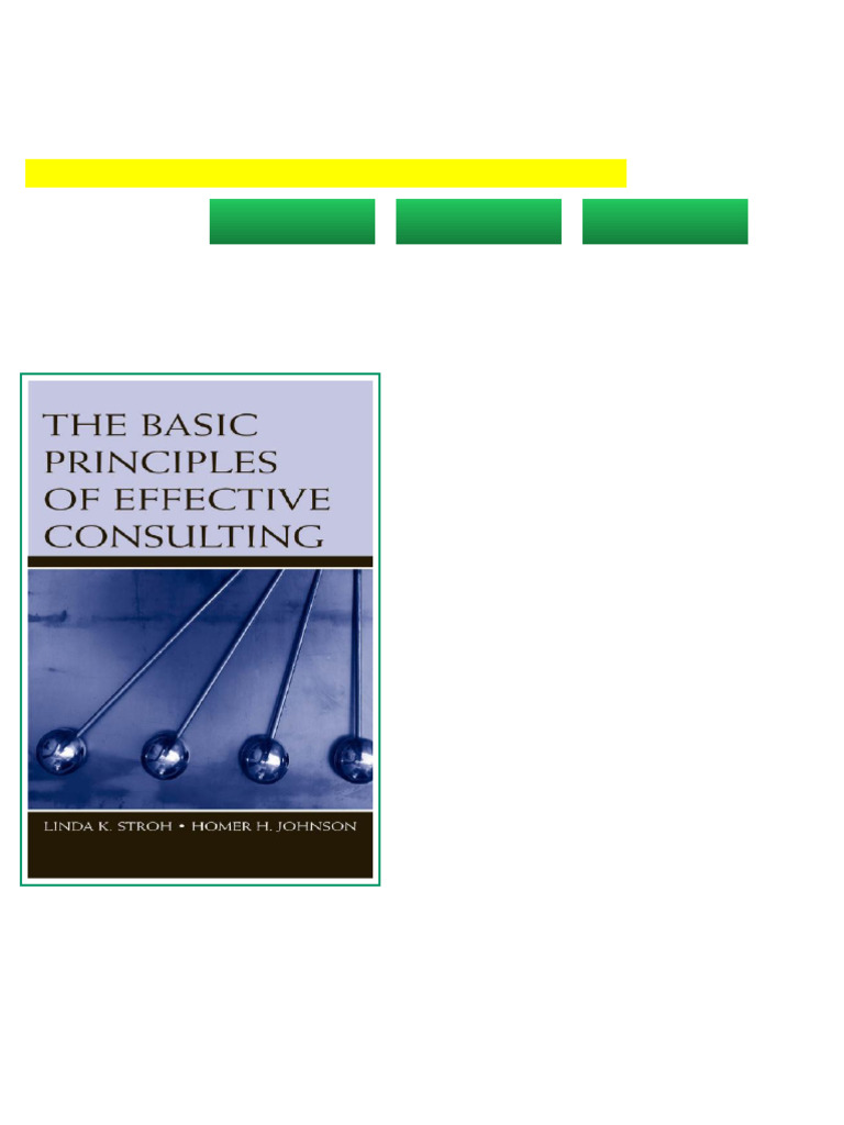 Basic Principles of Effective Consulting The pdf version | PDF