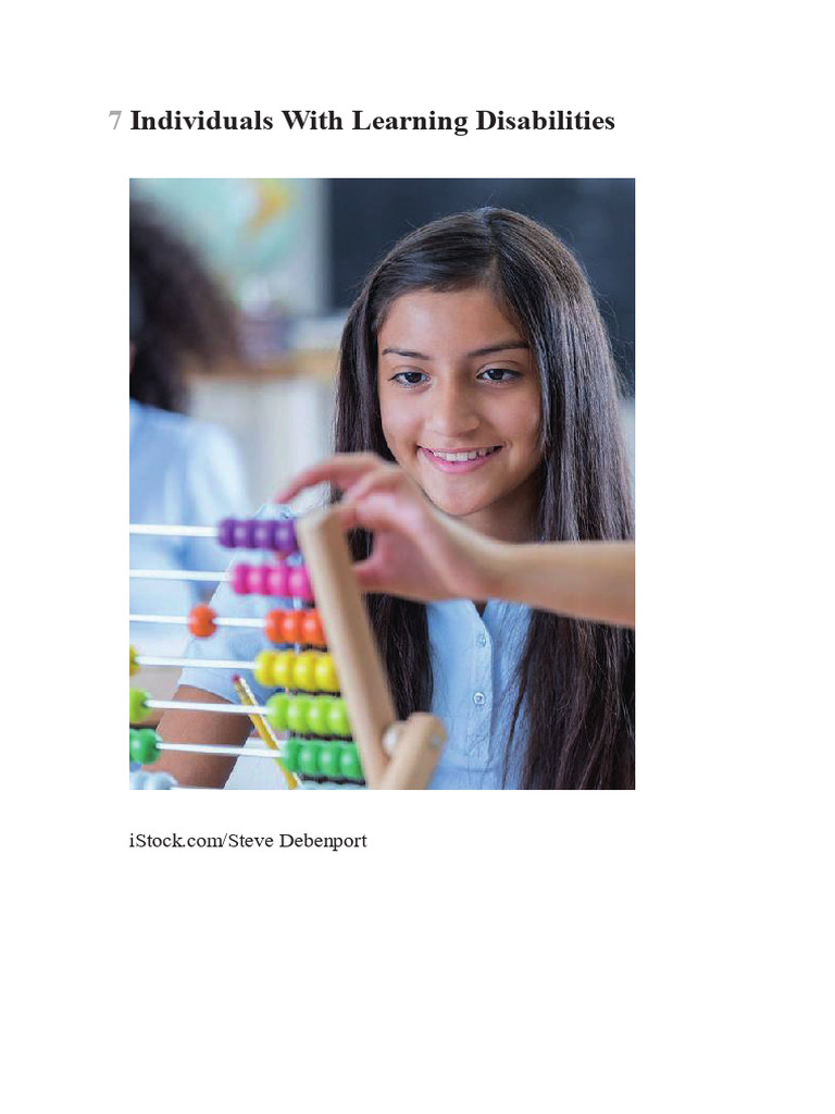 Midterm Reading 3 Individuals With Learning Disabilities | PDF