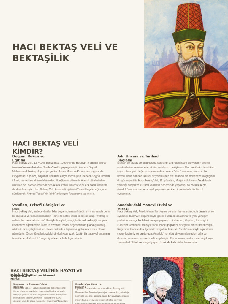 Haci Bektas Veli Ve Bektasilik | PDF