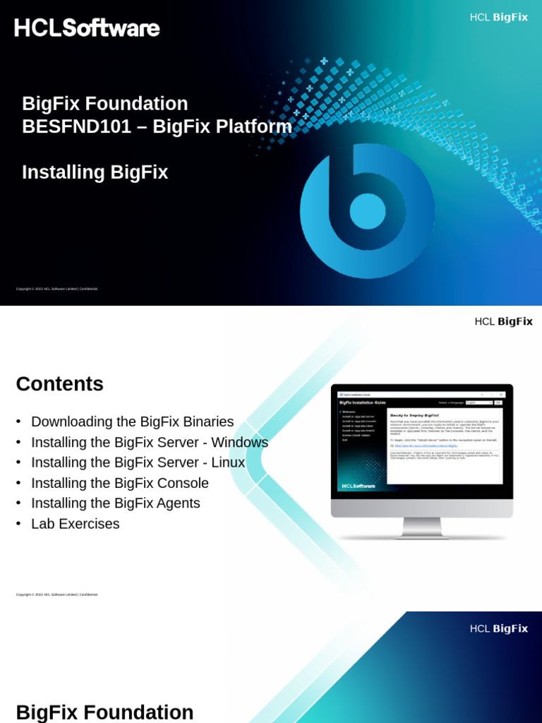 03-BigFix Foundation Installing BigFix U5 | PDF | File System | Command Line Interface