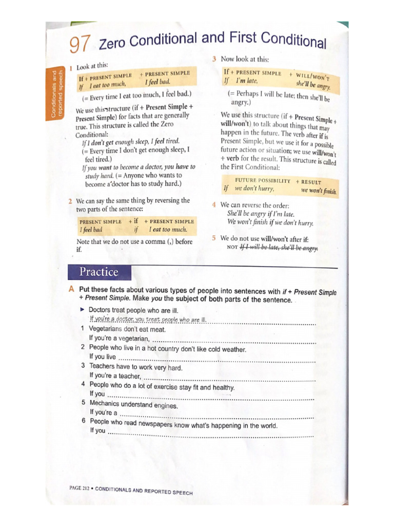 97 Zero Conditional and First Conditional | PDF